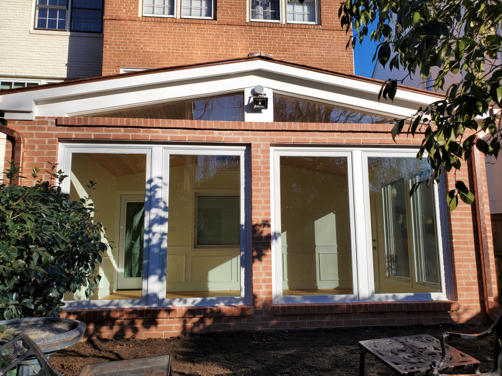 Brick Sun Room with Copper Roof and Gutters - Contemporary - Sunroom ...