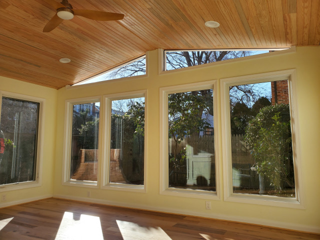 Brick Sun Room with Copper Roof and Gutters - Contemporary - Sunroom ...