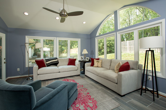 Clean Lines in a New Kitchen, Sunroom Addition home of Falls Church VA ...