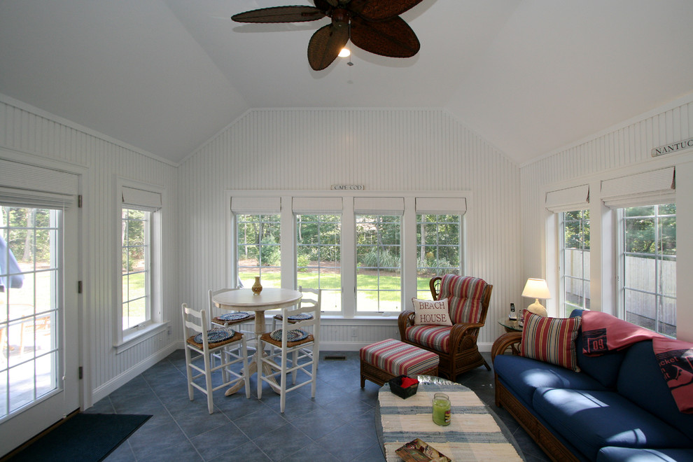 Dennis Custom Cape - Beach Style - Sunroom - Boston - by REEF Cape Cod ...