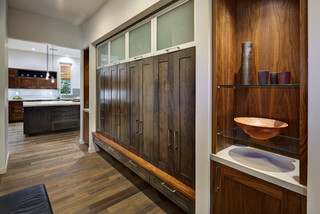 Drop Zone in Hallway - Midcentury - Sunroom - Sacramento - by MAK ...