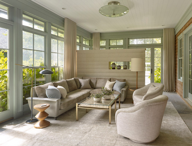 East Hampton Home - Classique Chic - Véranda et Verrière - New York ...