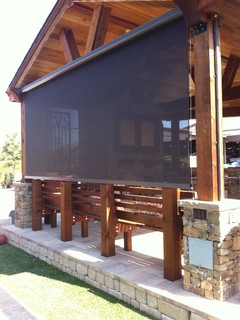 Exterior Drop Screens - Rustic - Sunroom - Dallas - by Awnimation | Houzz