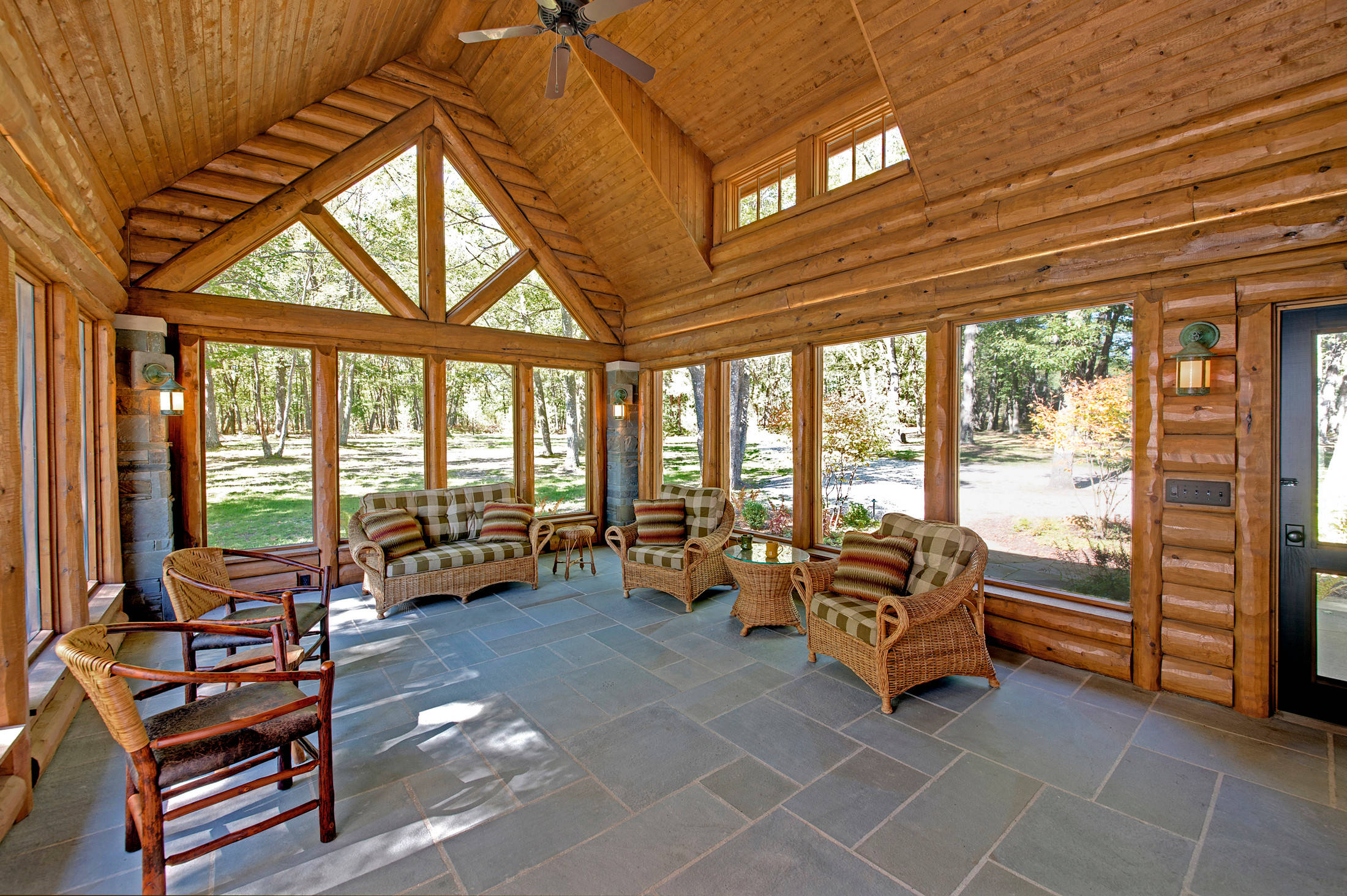 Log Home Sunroom Addition Sunrooms Patio Solutions Rochester's