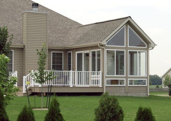 Four Season Room with Composite deck - Contemporary - Sunroom - Chicago ...