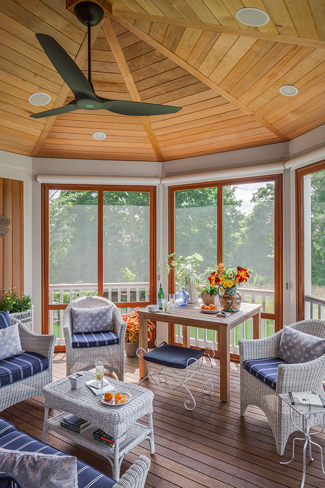 Four Season Sunroom with Wood Ceiling - Cotchpinicut Cape - Cape Cod ...