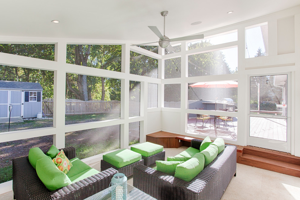 Modern Colonial Makeover - Midcentury - Sunroom - Philadelphia - by ...