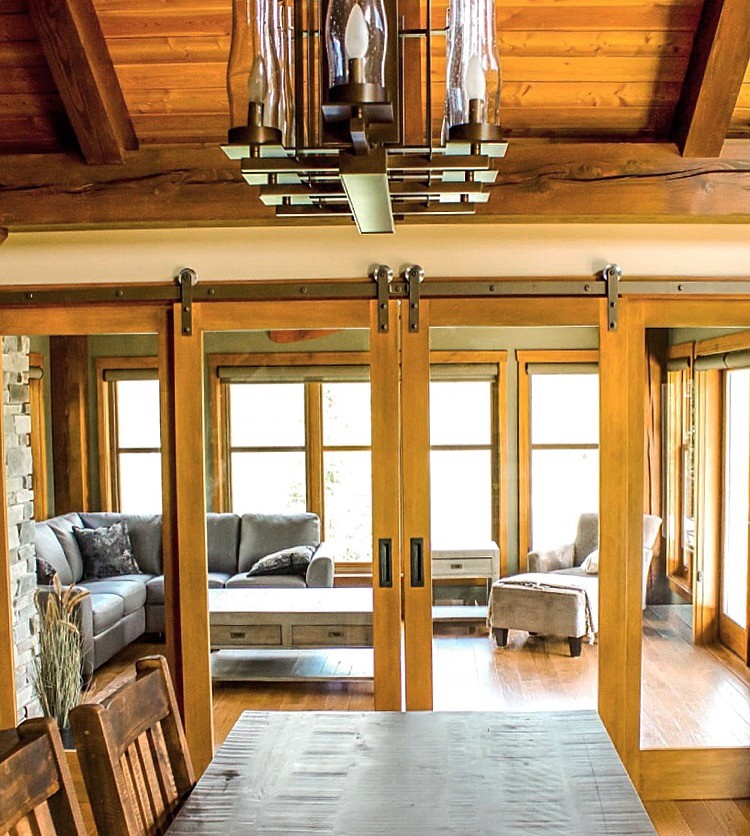 Modern Timber Frame - Rustic - Sunroom - Other - by Bliss Interiors | Houzz