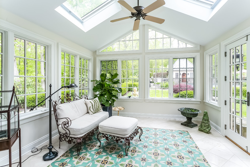 New Canaan French Country Transformation - Eclectic - Sunroom - New ...