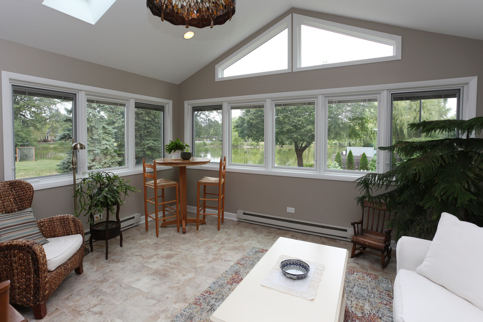 Palatine Light and Bright Kitchen Remodel, Sunroom Addition and Wet bar ...