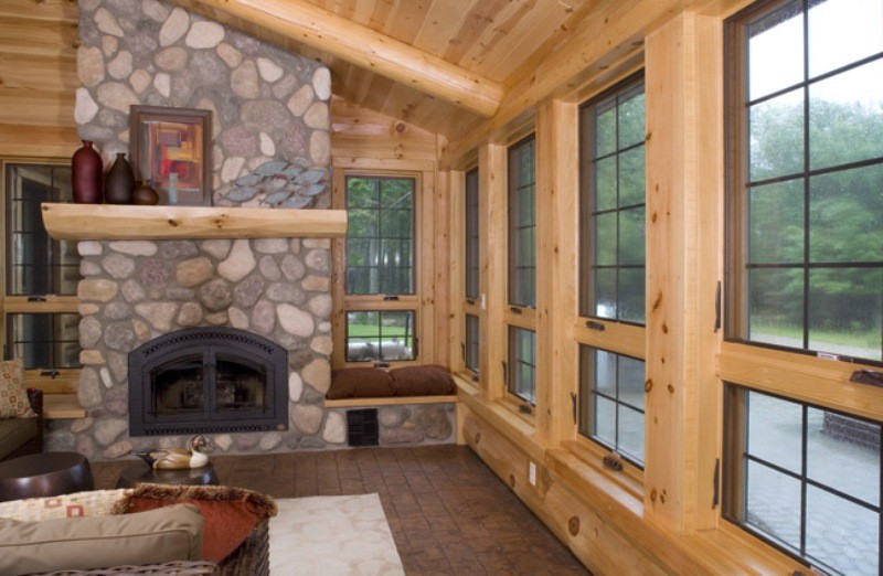 Pickerel Lodge by Wisconsin Log Homes - Rustic - Sunroom - Other - by ...