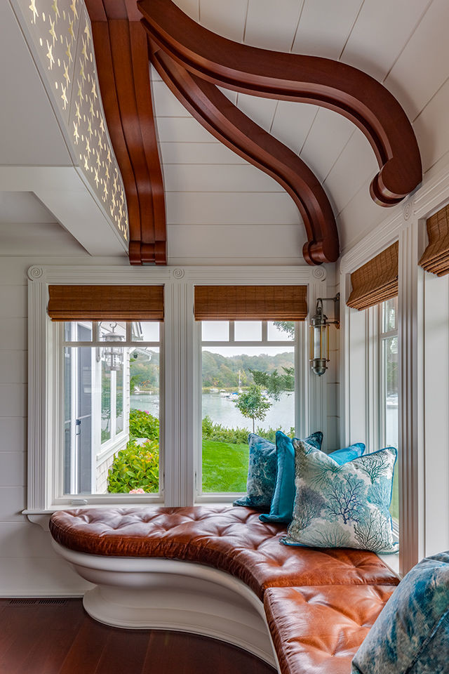 Summer Mooring - Leather Window Bench, Water view - Cape Cod, MA Custom ...