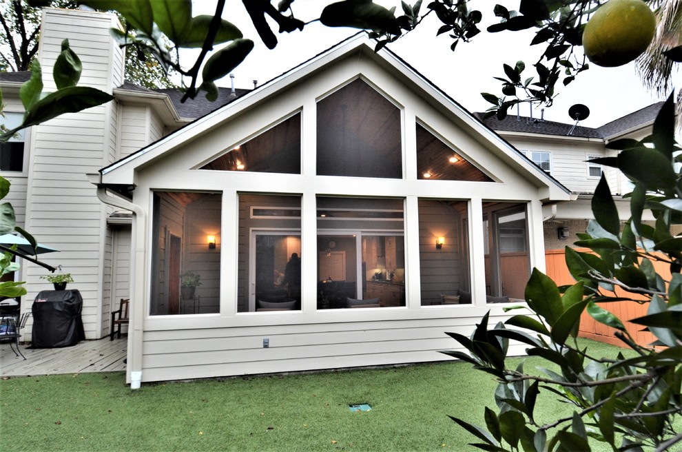 Sun Room Exterior Elevation Contemporary Sunroom Houston By