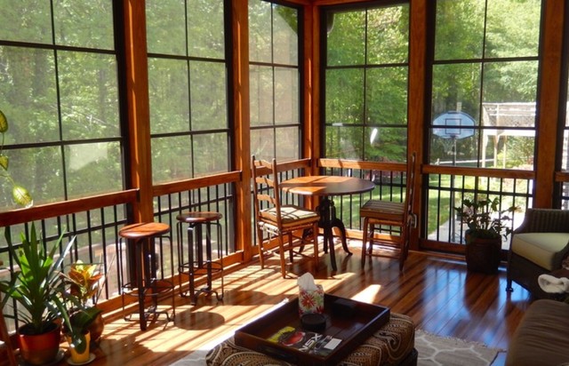 Sunroom and deck addition interior - Transitional - Sunroom - Other ...