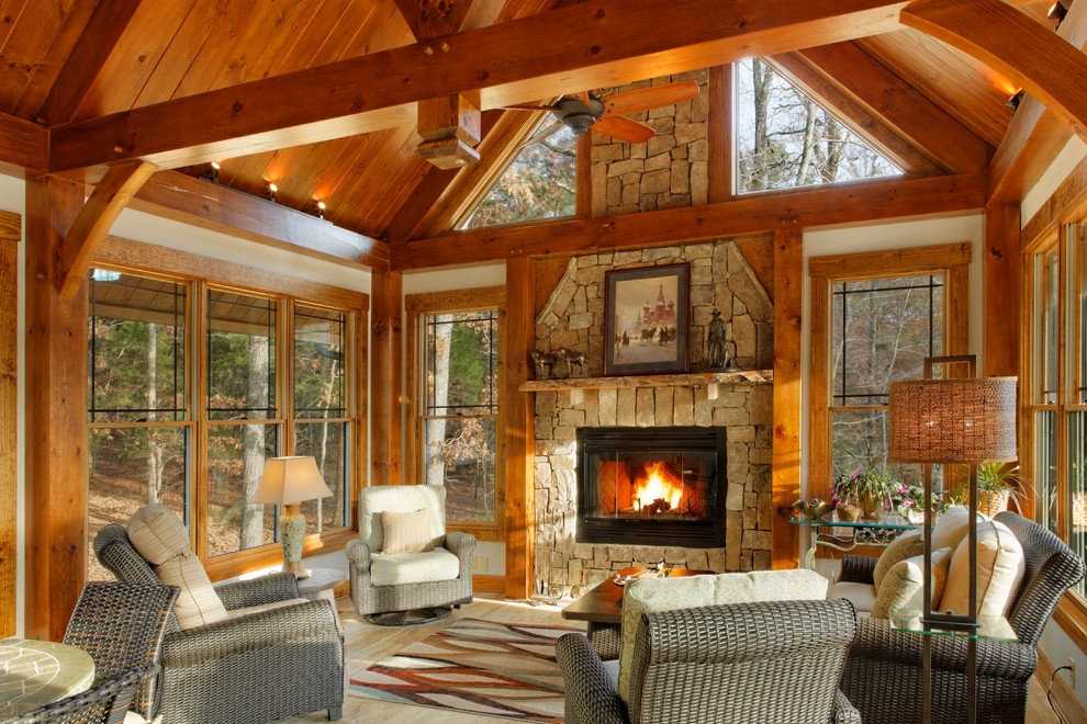 Timber Frame Hillsborough, NC - Modern - Sunroom - Raleigh - by ...