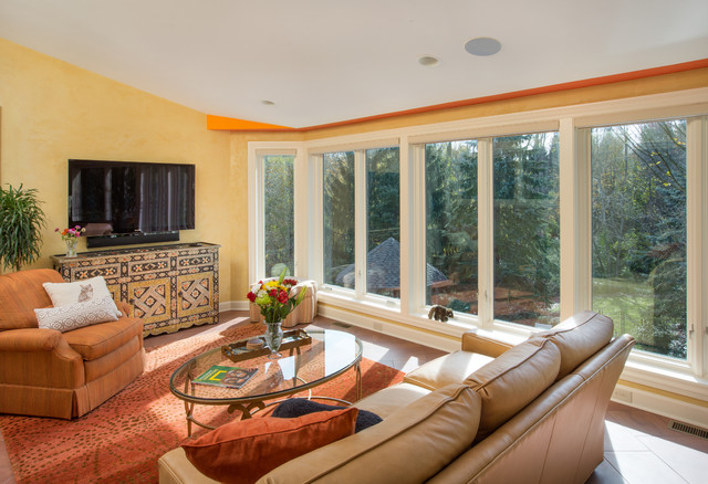 Treehouse - outdoor porch conversion to all season room - Contemporary ...
