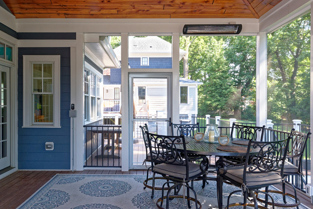 Warm, Relaxing Tray Ceiling Screened Porch + Timbertech Deck in ...