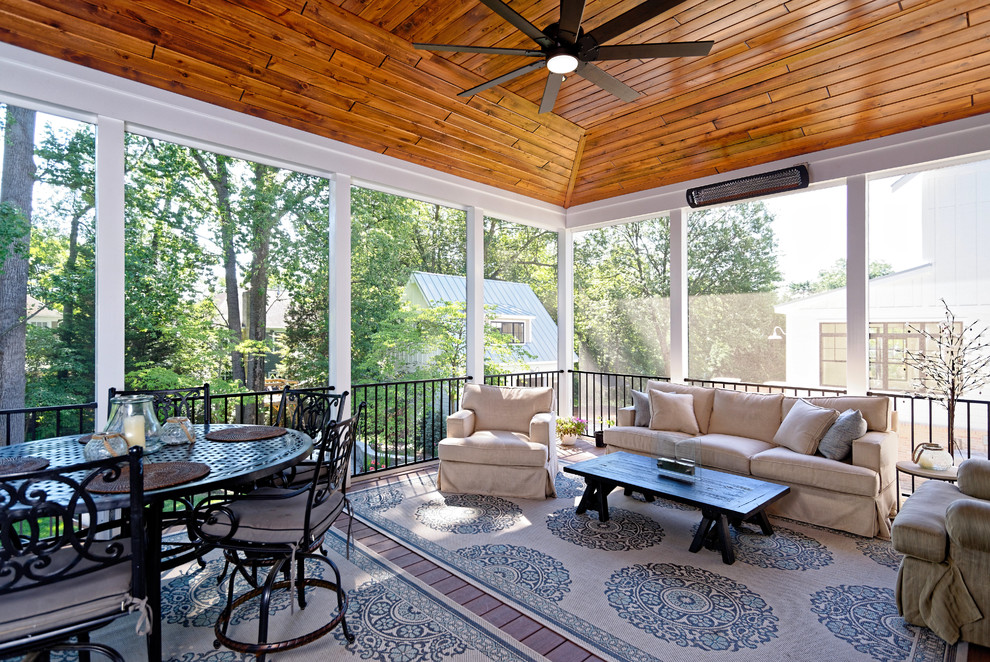 Warm, Relaxing Tray Ceiling Screened Porch + Timbertech Deck in ...