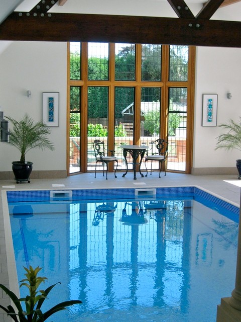 Pool Hall with seating area in Oriel Bay window - American Craftsman ...