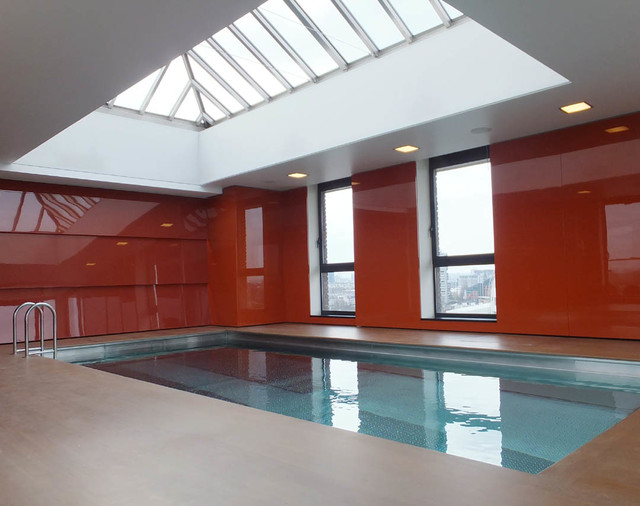 retractable pitched roof over pool - Contemporary - Swimming Pool & Hot ...