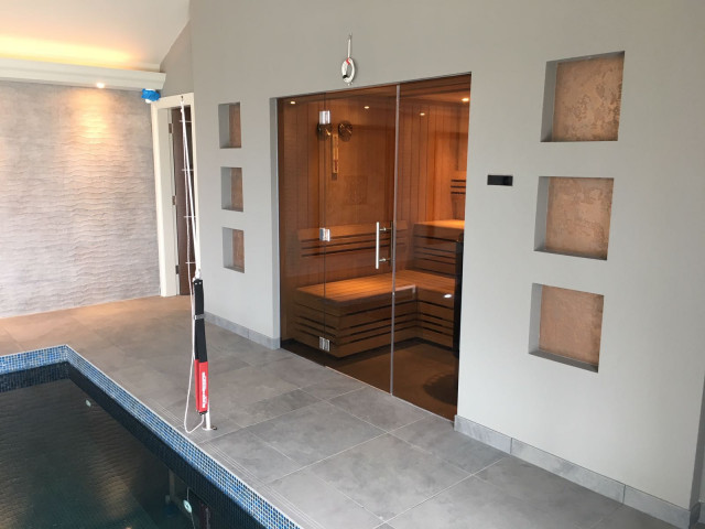Sauna room and indoor Pool - Modern - Swimming Pool & Hot Tub - Other ...
