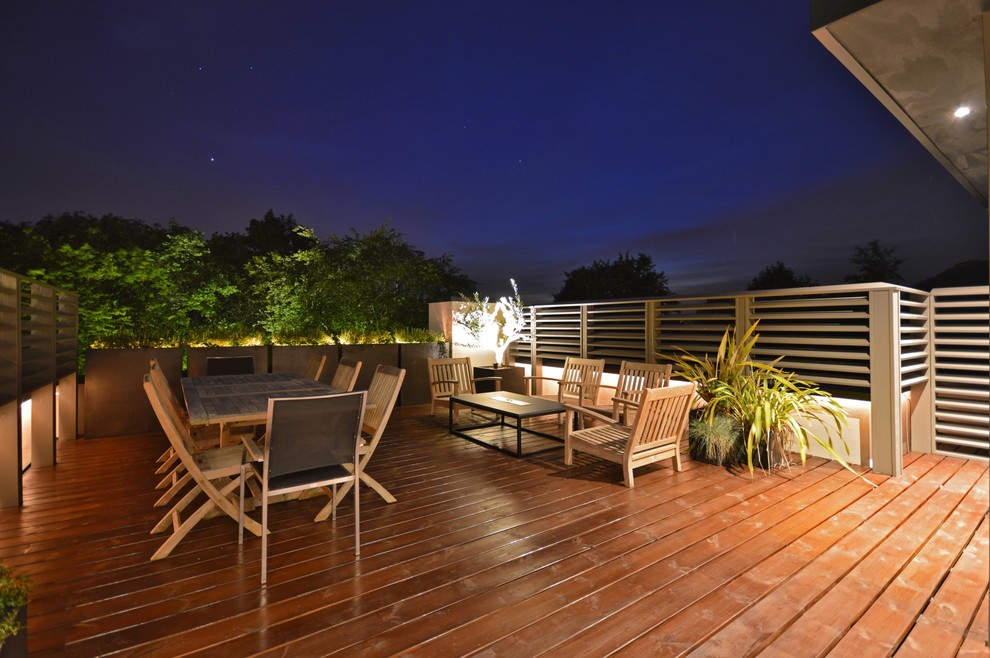 Roof terrace at night - Contemporary - Terrace - Buckinghamshire - by ...