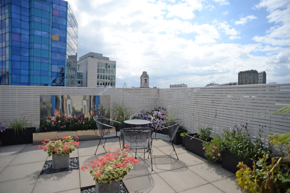 Stunning Contemporary Slatted Panels - Contemporary - Terrace - London ...