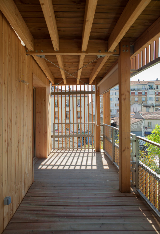 39 logements collectifs en ossature bois - Contemporary - Patio - Paris ...