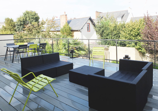 La grande terrasse à l'étage - Contemporary - Terrace - Rennes - by ...
