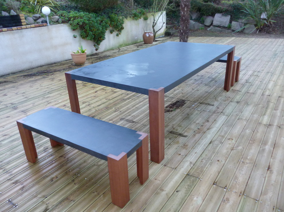 mobilier béton - Contemporary - Deck - Rennes - by nature beton | Houzz