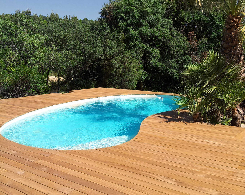 Nos réalisations de terrasses en bois - Contemporary - Pool ...