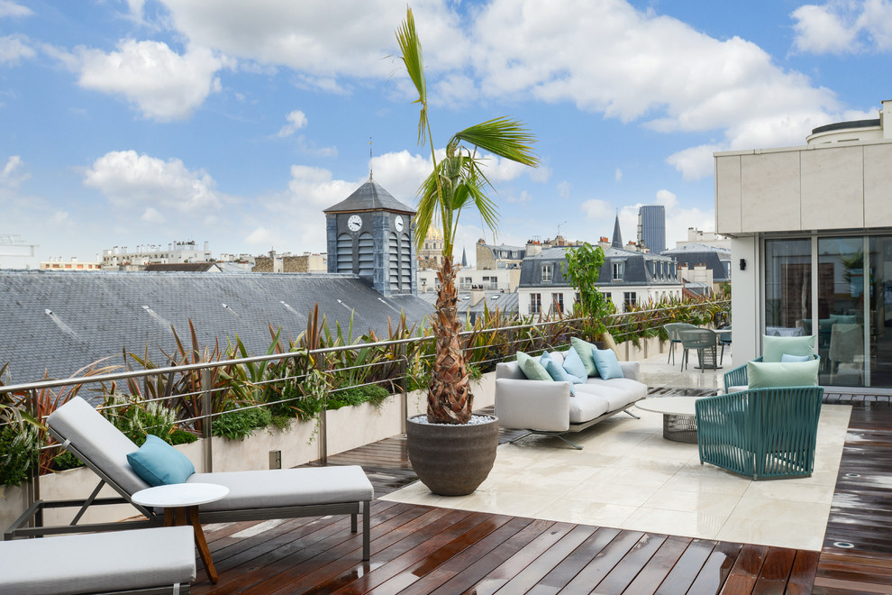 Coin de vie du rooftop - Modern - Patio - Paris - by Terrasses des ...