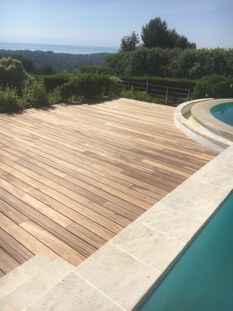 Terrasse bois exotique Padouk - Méditerranéen - Terrasse en Bois - Nice ...