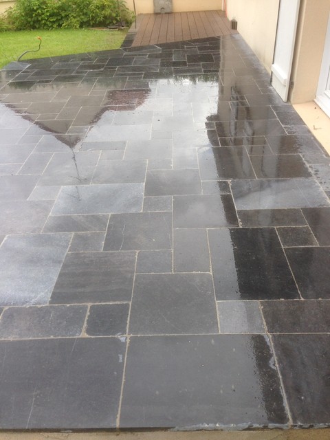 Terrasse pierre naturelle - Contemporain - Terrasse et Patio - Paris ...