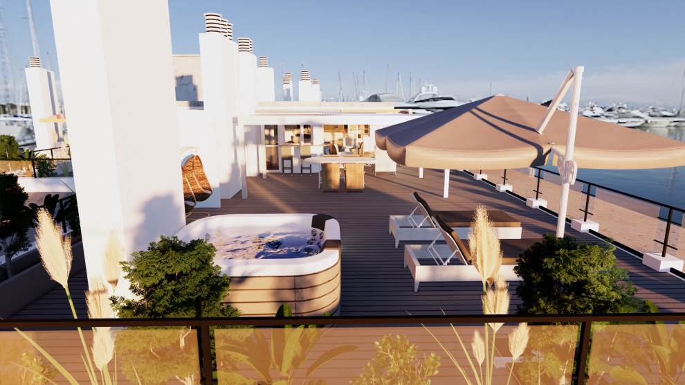 Terrasse toit - Beach Style - Patio - Nice - by Clotilde HERMAN | Houzz