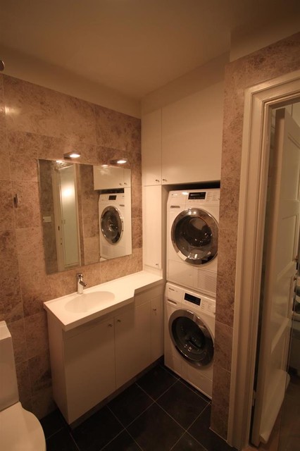 Turkisk marmor badrum - Modern - Laundry Room - Stockholm - by Elofsson ...