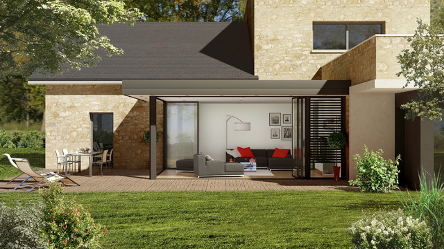 Véranda ESTHETE | la nouvelle véranda toiture plate - Contemporary ...