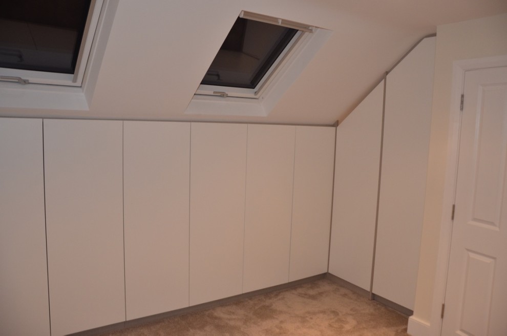 Attic room wardrobe storage with push to open doors, East Barnet ...