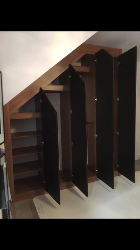Black and Brown Fitted Wardrobe - Contemporary - Staircase - Dorset ...