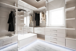 Contemporary Walk-In Dressing Room - Contemporary - Wardrobe - London ...