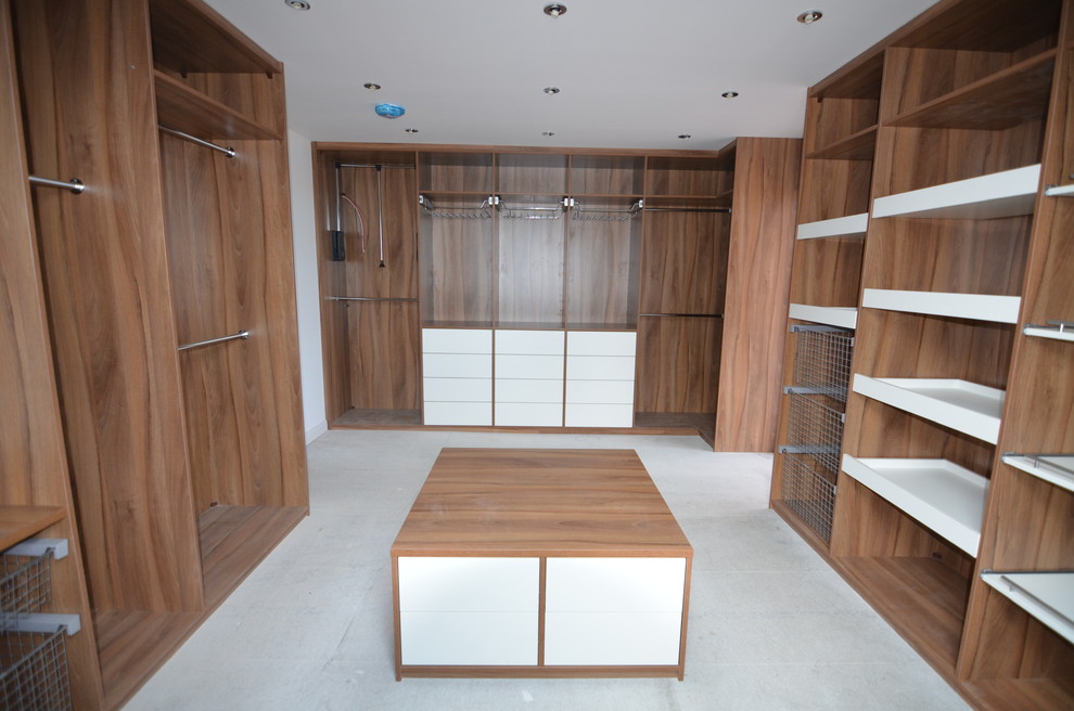 Large Walk-In Wardrobe with Island - Modern - Closet - Other - by ...