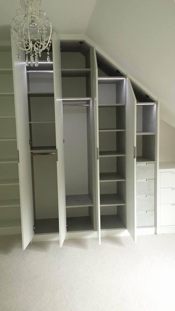 Loft Converted Bedroom Wardrobe and Chest of drawers - Modern ...