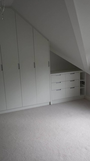 Loft Converted Bedroom Wardrobe and Chest of drawers - Modern ...