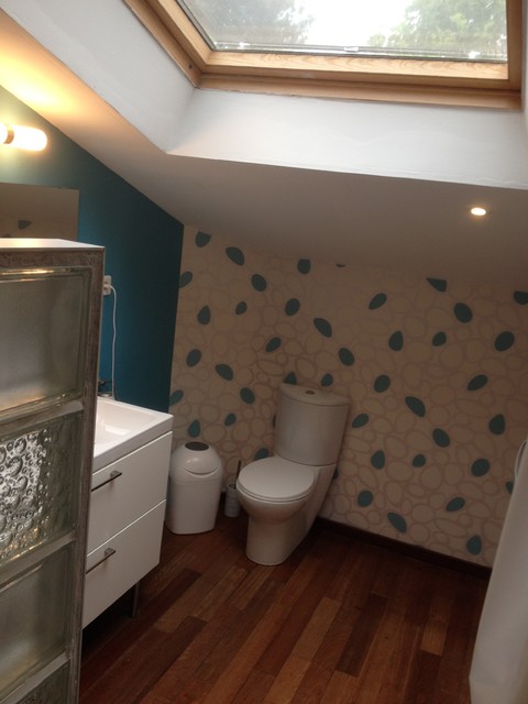 Rénovation penty - Contemporain - Toilettes - Brest - par Yann Le Quéau ...