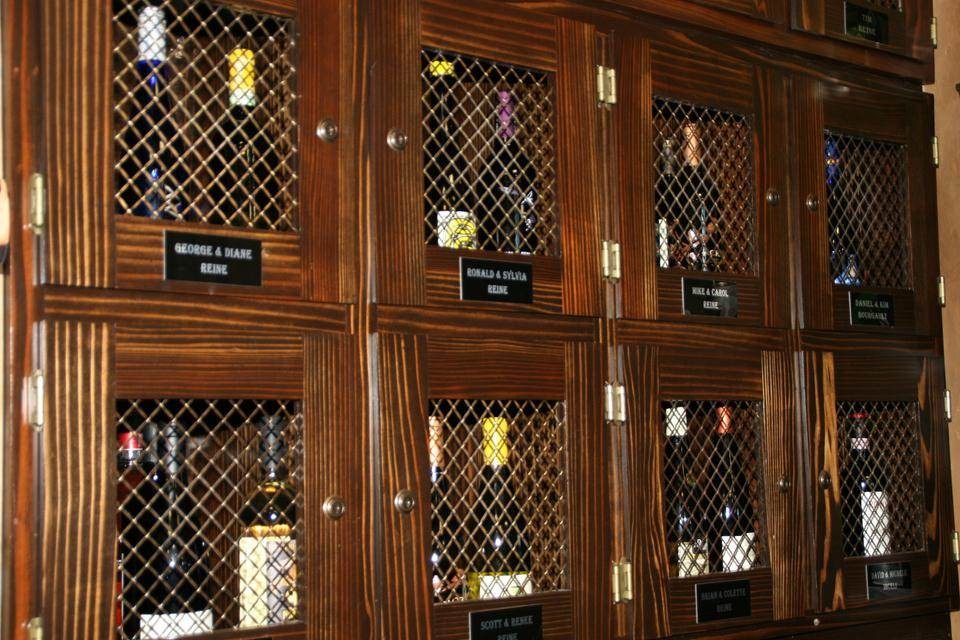 A Close-Up of the Wine Lockers - Traditional - Wine Cellar - Dallas ...