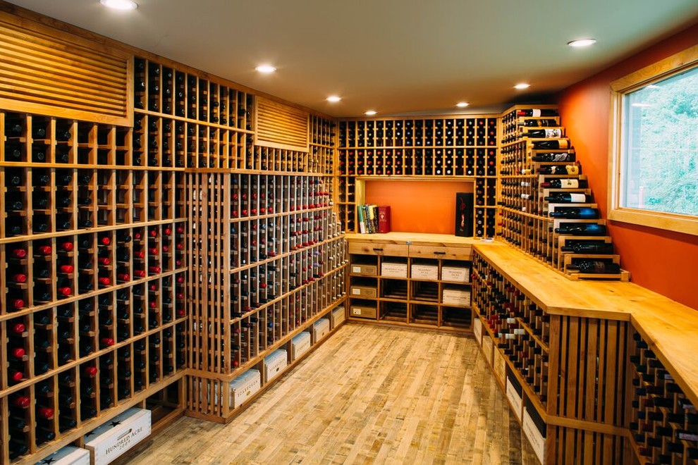 Abstract Artistic Wine Cellar - Building Meccas - Traditional - Wine ...