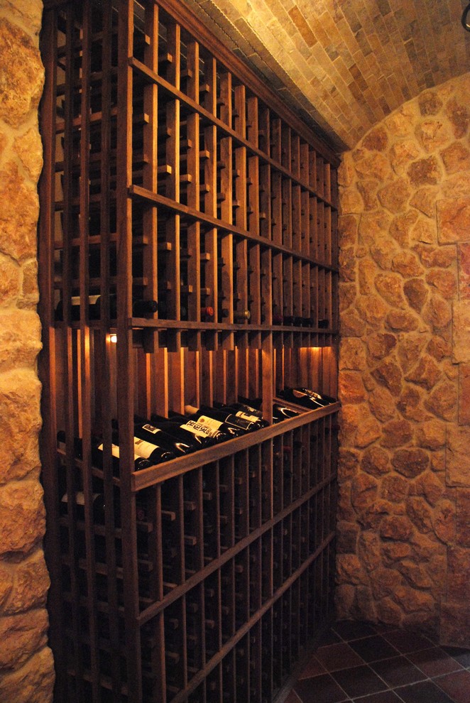 Antique Tuscan Wall Cladding - Mediterranean - Wine Cellar - Los ...