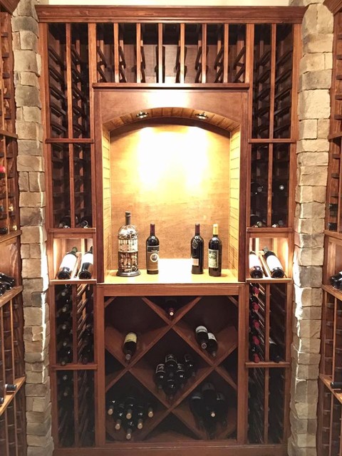 Bucyrus Basement Wine Cellar Transformation - Rustic - Wine Cellar ...