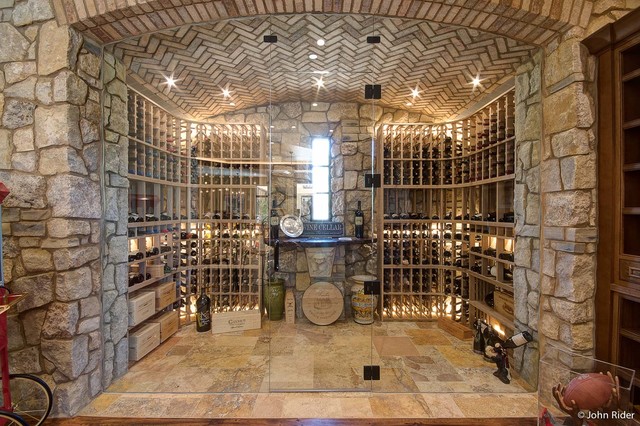 Contemporary California Tuscan - Mediterranean - Wine Cellar - San ...