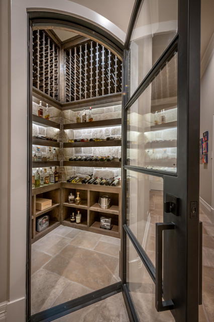 Custom Deluxe Walk-In Wine Cellar - Rustic - Wine Cellar - Houston - by ...